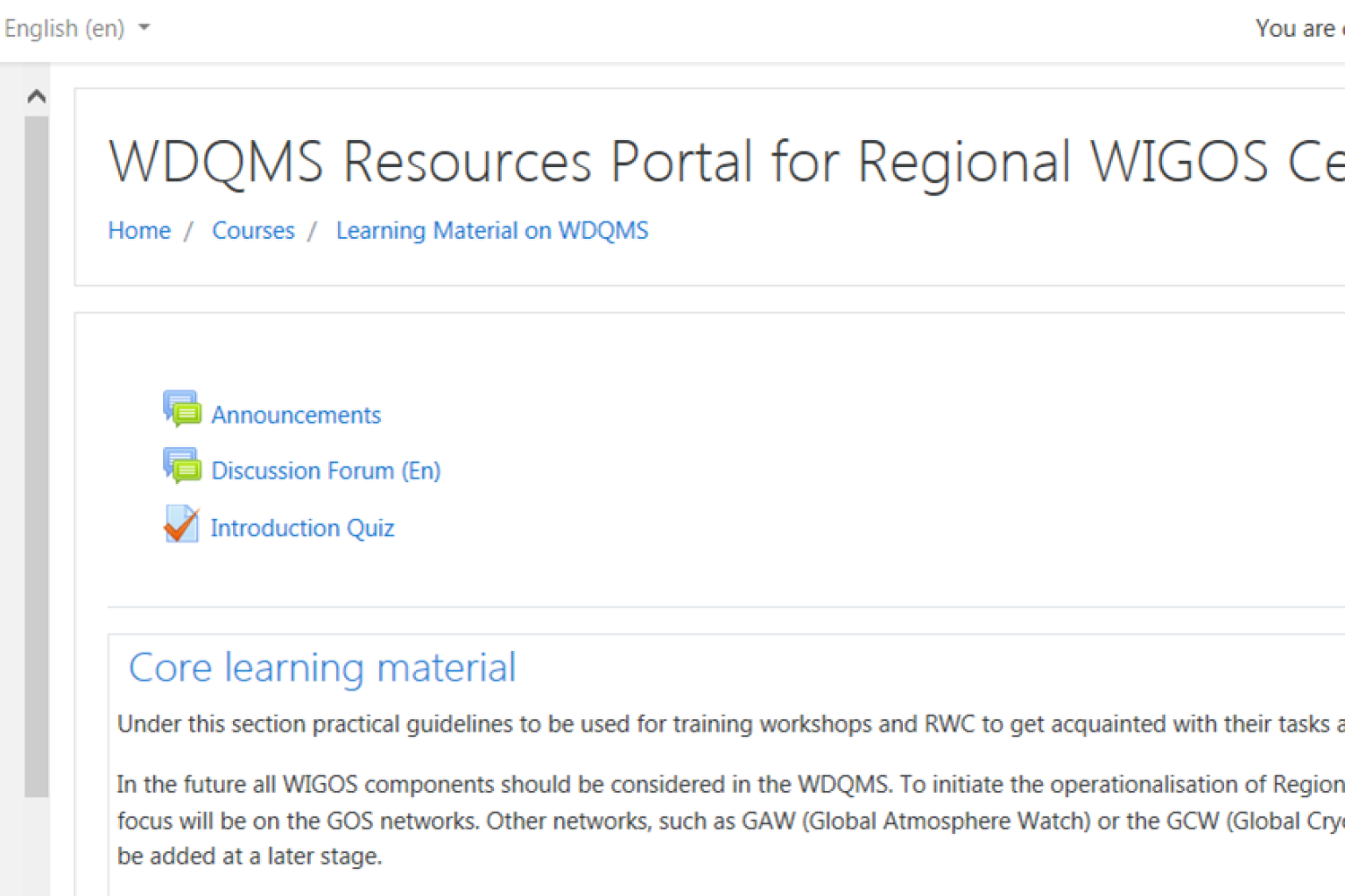WDQMS Resources Portal Launched