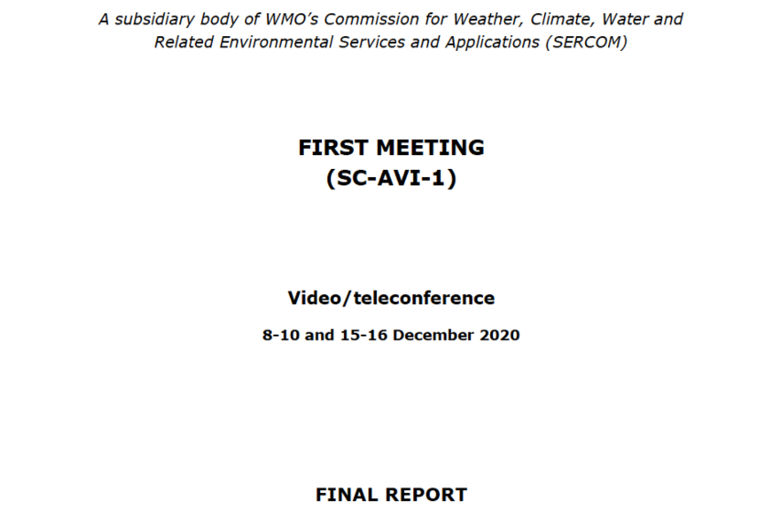 Aviation | News | 2021-01-09 | Final Report, Executive Summary and ...