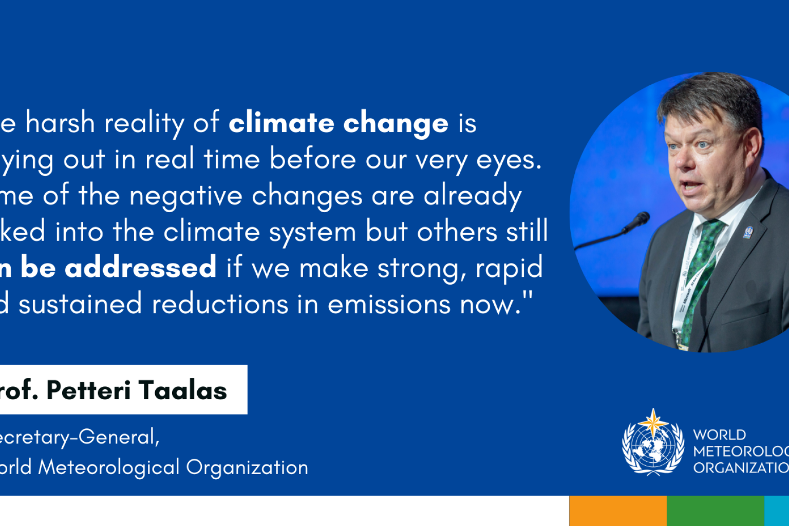WMO Secretary-General remarks at IPCC Climate Change report launch